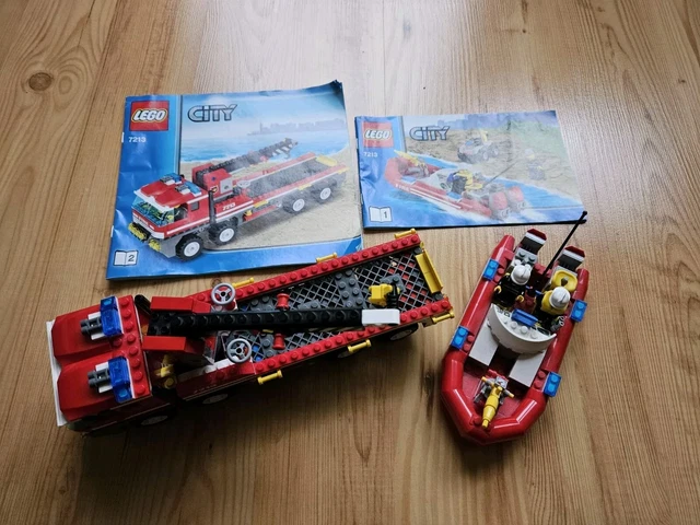 LEGO 7213 , Feuerwehr-Truck mit Löschboot EUR 24,99 - PicClick DE