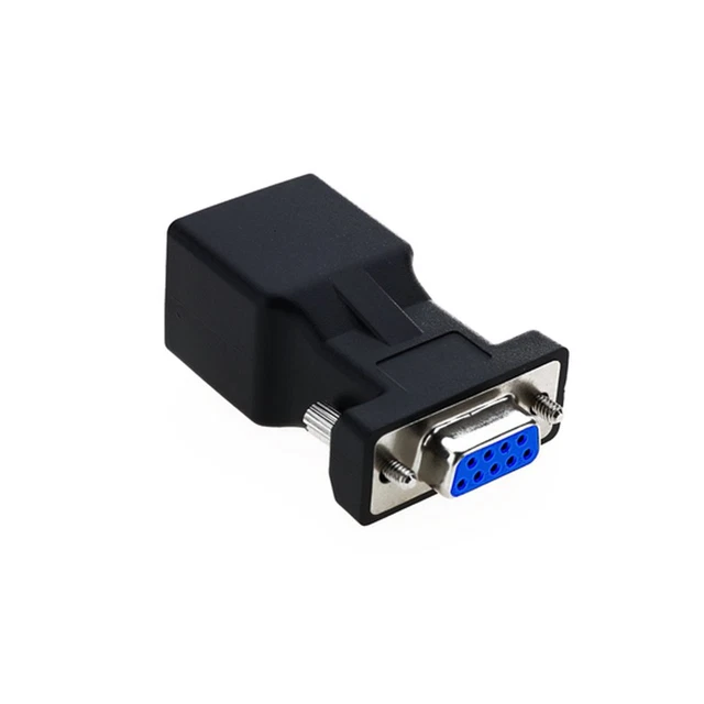RJ45 TO RS232,DB9 9-Pin Serial Port Female to RJ45 Female Cat5e/6 ...