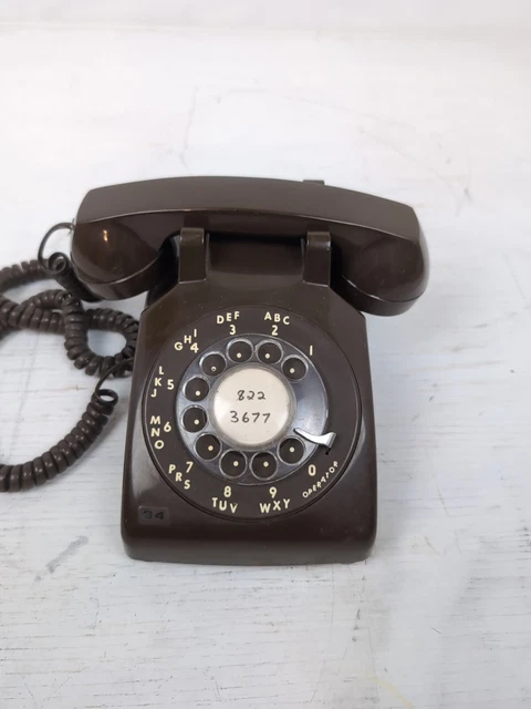 VINTAGE ITT '70S Brown Desk Top Rotary Dial Phone Telephone Chocolate ...