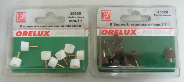 8 SUPPORTS DE Tablette Plastique 11 MM Corps Blanc-Brun Code 25526 ...