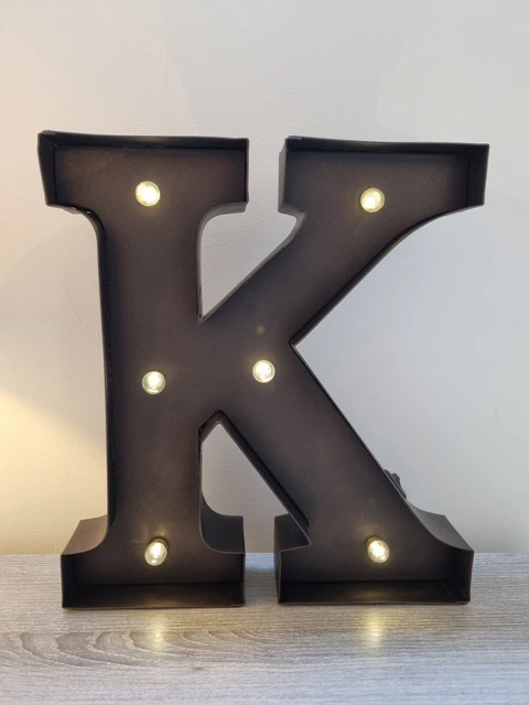 ALPHABET LETTER K LED Marquee Sign Lights Up Prop Wedding Event Bedroom ...