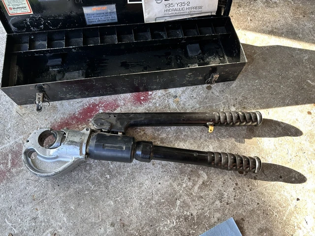 BURNDY Y35 HYPRESS 12T Hydraulic Hand Crimping Tool 1 Lower Die $80.00 ...