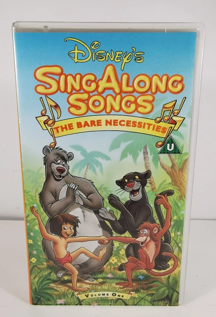 Disney Sing Along Songs The Bare Necessities Volume 1 Vhs Video