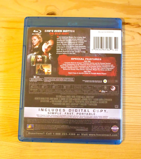 JENNIFER'S BODY BLU-RAY Megan Fox Amanda Seyfried Unrated $19.99 ...