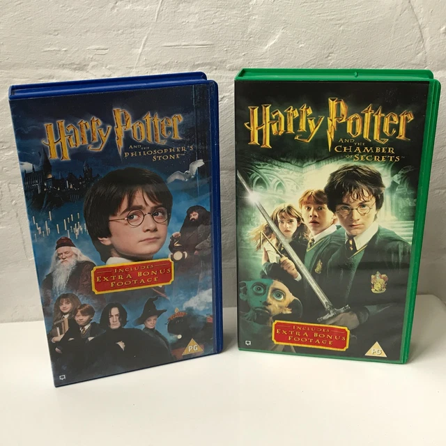 2 X HARRY POTTER VHS VIDEO BUNDLE THE CHAMBER OF SECRETS & PHILOSOPHERS ...