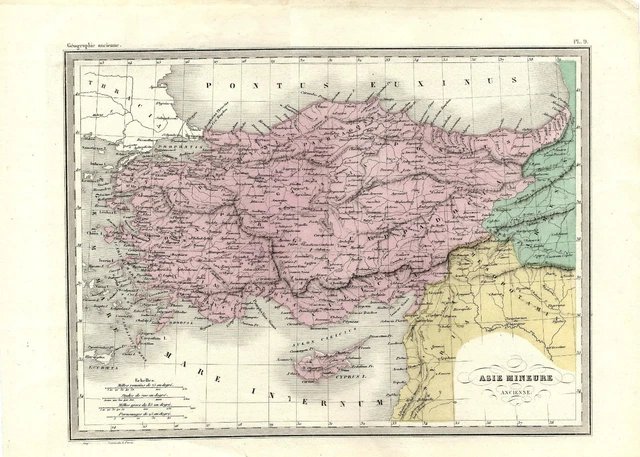 ANTIQUE MAP TURKEY HISTORICAL MAP Sarrazin 1840 Antique map £17.51 ...