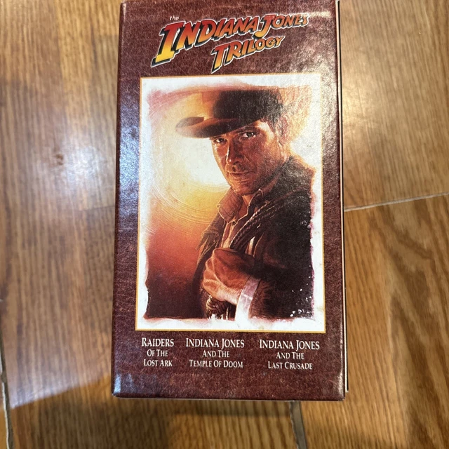 INDIANA JONES TRILOGY VHS 3-Tape BOX SET 1989 Harrison Ford, Sean ...