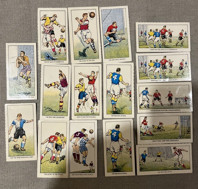 VINTAGE MYSTERY TRAINER Football Tips And Tricks Cards Bundle Of 16 £5. ...