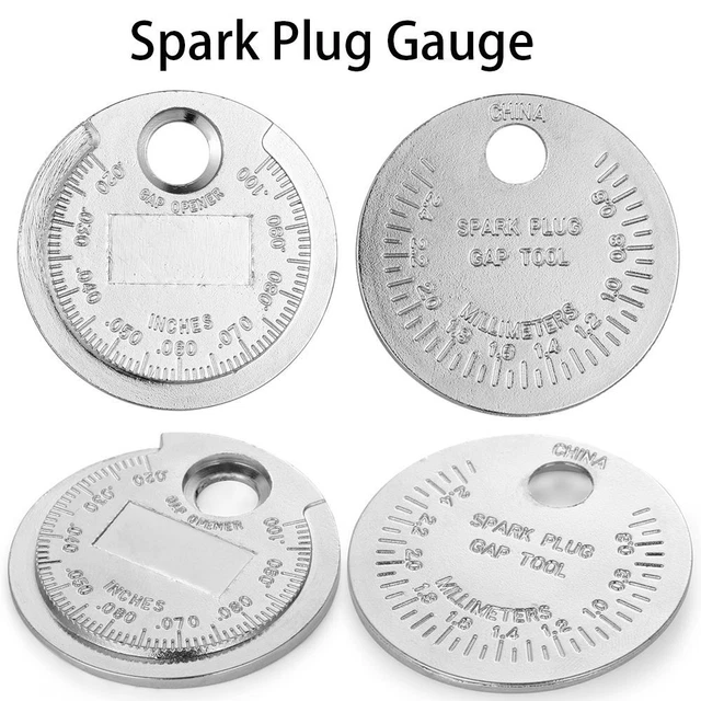 COIN-TYPE SPARK PLUG Gap Gauge Tool Silver Caliber Measuring Tool £3.65 ...