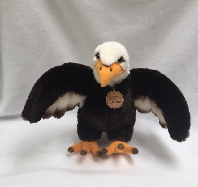 RARE UK RAVENSDEN Suma Collection Realistic Bald Eagle Bird Plush 12 ...