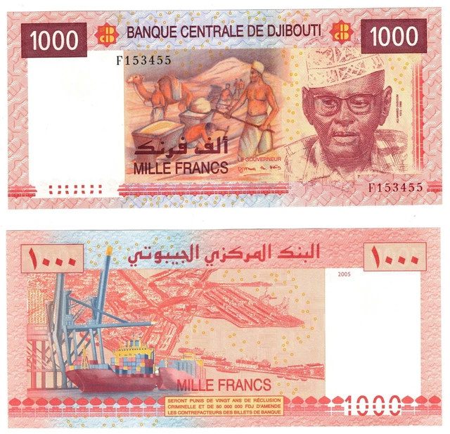 2005 DJIBOUTI BANKNOTE P42a 1000 Francs UNC $13.73 - PicClick CA