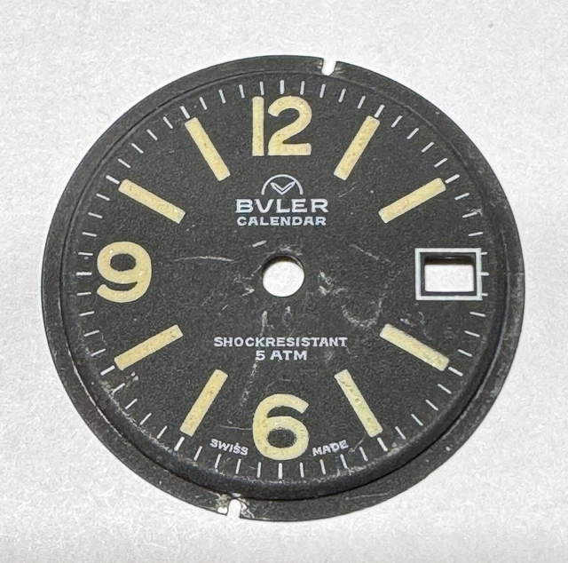 VINTAGE BULER BF 866 Calendar Watch Dial Manual Wind - BVLER - As Is £ ...