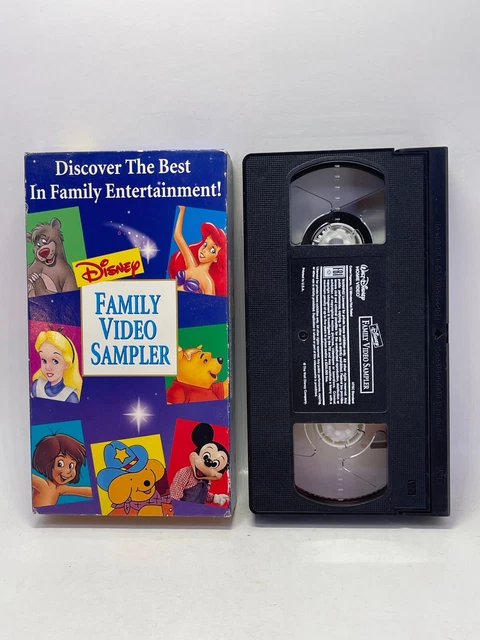WALT DISNEY FAMILY Video Sampler VHS VCR Video Tape Movie VTG Cartoons ...