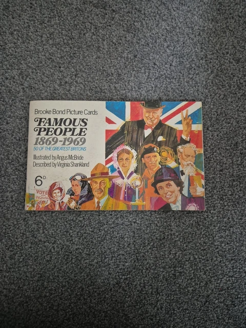 BROOKE BOND TEA Picture Cards Famous People 1869-1969 Complete Set £3. ...