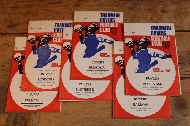 1969-70 TRANMERE ROVERS HOME FOOTBALL PROGRAMMES - Your Choice REF:A3 £ ...