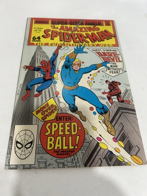 AMAZING SPIDER-MAN ANNUAL #22 1ère application. Speedball Marvel 1988 ...