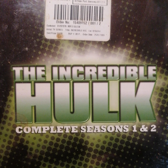 THE INCREDIBLE HULK [DVD] Complete Seasons 1 & 2 • UK • New & Sealed £ ...