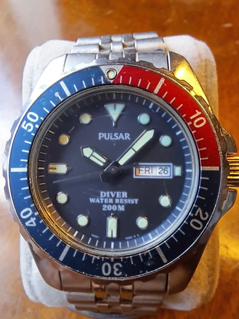 PULSAR PEPSI 7N36-Oabo Professional Divers Watch 200M Qartz Seiko ...