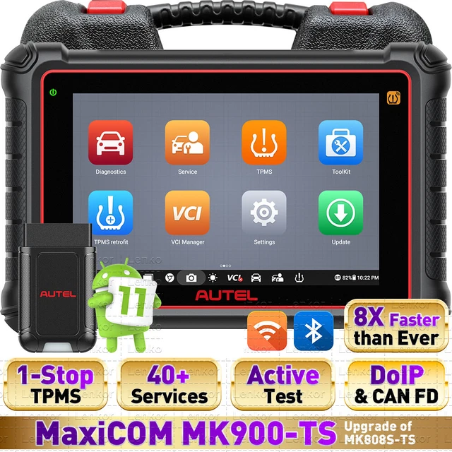 AUTEL MAXICOM MK900-TS Outils Diagnostics OBD Systèmes Complète TPMS ...