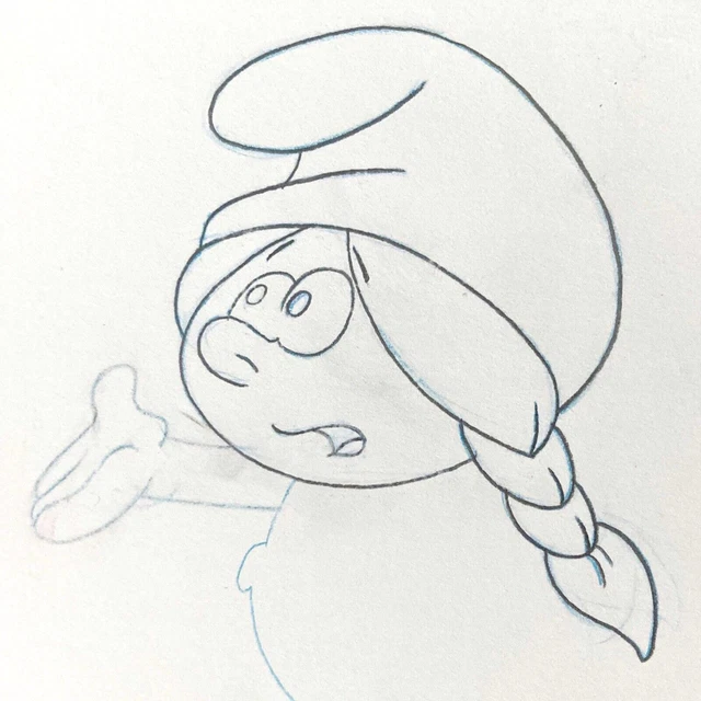 THE SMURFS - Original Animation Production Drawing of 1981 (Hanna ...