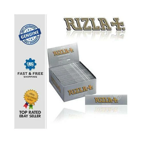 RIZLA SILVER KING Size Ultra Thin Rolling Papers Slim Genuine Cigarette ...