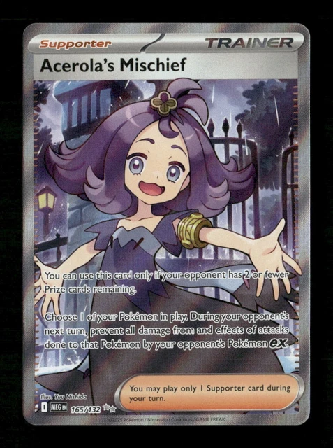 ACEROLA'S MISCHIEF #165/132 Holofoil Pokemon Mega Evolution $10.50 ...