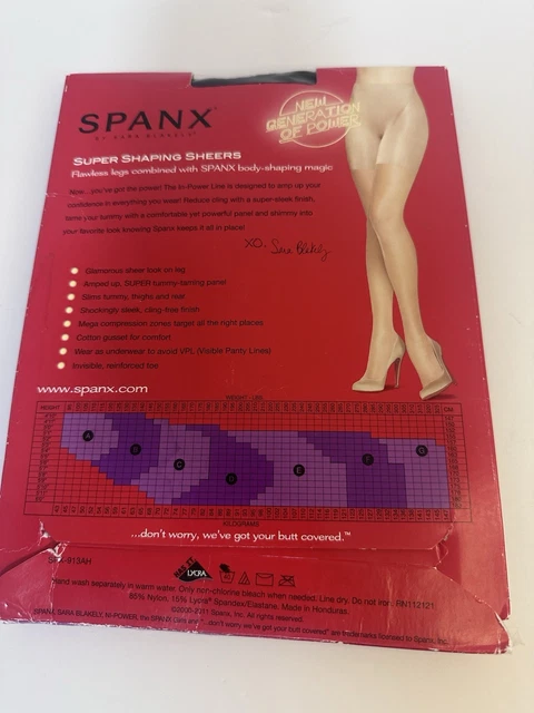 SPANX IN-POWER LINE Shaping Sheers super tummy control Size D black £18 ...