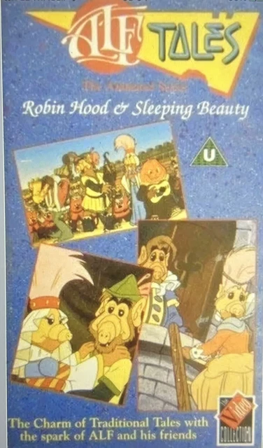 ALF TALES VIDEO Vhs Rare Childrens Animated Cartoon Robin Hood Sleeping ...
