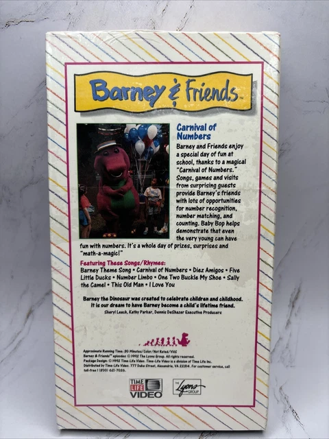 BARNEY & FRIENDS Carnival of Numbers ~ RARE ~ Time Life VHS FACTORY ...