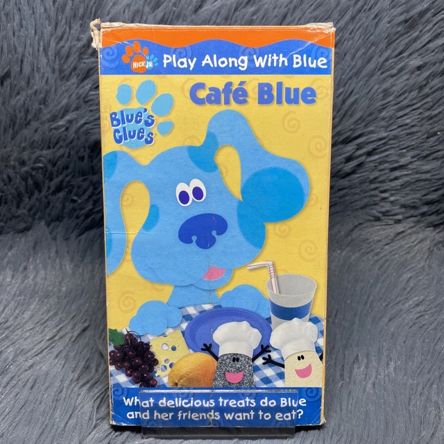 BLUES CLUES CAFE Blue VHS 2001 Nickelodeon Math Restaurant Vocabulary ...