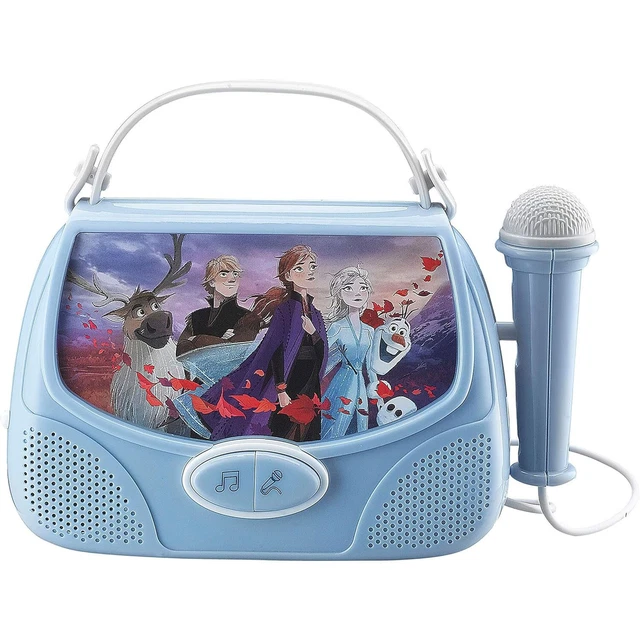 DISNEY FROZEN LIGHT and Music set Sing-along Karaoke Boombox MP3 Mic ...