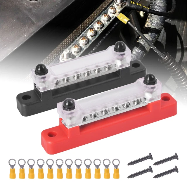 12V 150A DISTRIBUTION Bus Bar Auto Boat Marine Power 6 Way Terminal ...