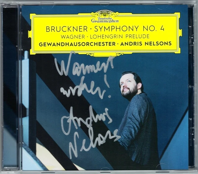 ANDRIS NELSONS SIGNIERT BRUCKNER Symphony No.4 Romantic WAGNER ...