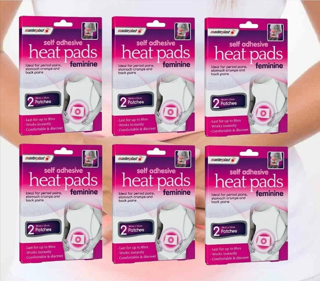 12 FEMININE HEAT Pads Period Pain Relief Self Adhesive Instant Pads ...
