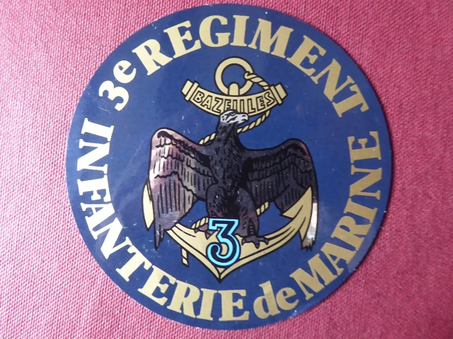 STICKER ARMEE FRANCAISE 3ème RIMA REGIMENT D'INFANTERIE DE MARINE BAZEILLES EUR 5,00 - PicClick IT