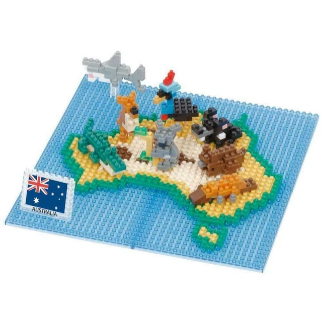 NEW NANOBLOCK ANIMALS of Australia Map Building Blocks Nanoblocks Nano ...