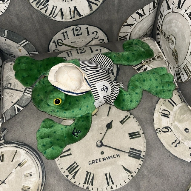 VINTAGE BOOTS CAPTAIN Croak Frog Toad Plush Toy Croaking Sound £9.93 ...
