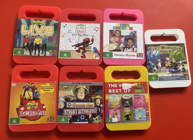 7X DVD BUNDLE- The Wiggles, Play School,Fireman Sam, Five More Minutes ...