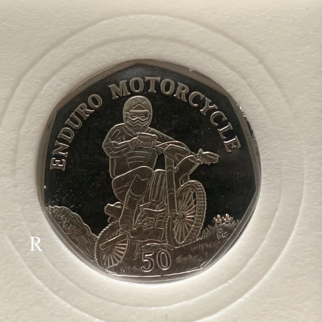 ISLE OF MAN 2012 50p Standard Finish Coin AA UNC David Knight Enduro ...