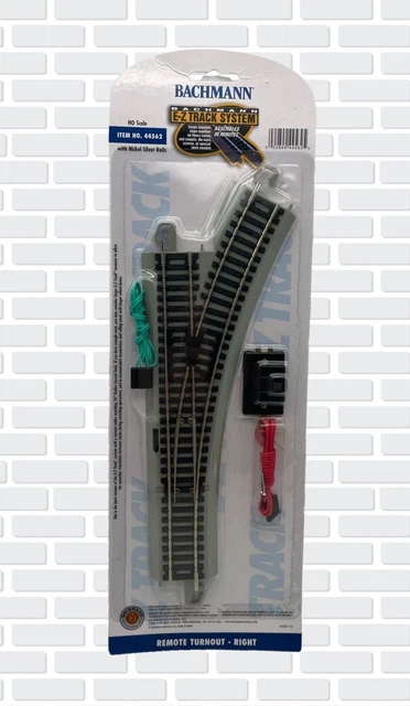 HO SCALE MODEL Railroad Train Layout Bachmann EZ Track Silver Right ...