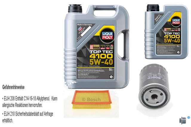 BOSCH INSPECTION SET 6L Liqui Moly Top Tec-4100 5W-40 pour Seat Ibiza II 1.9 EUR 98,96 - PicClick FR