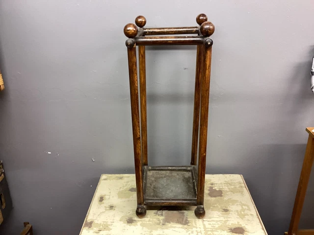 ANTIQUE WOODEN WALKING Stick Stand / Brolly Stand £69.99 - PicClick UK