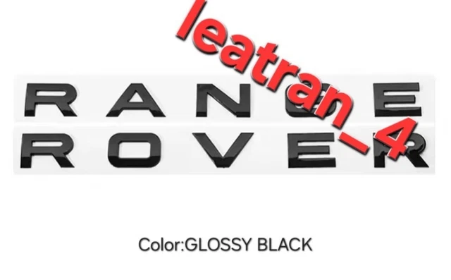 RANGE ROVER GLOSS BLACK Badge Bonnet Boot Front Rear Evoque Vogue Sport ...