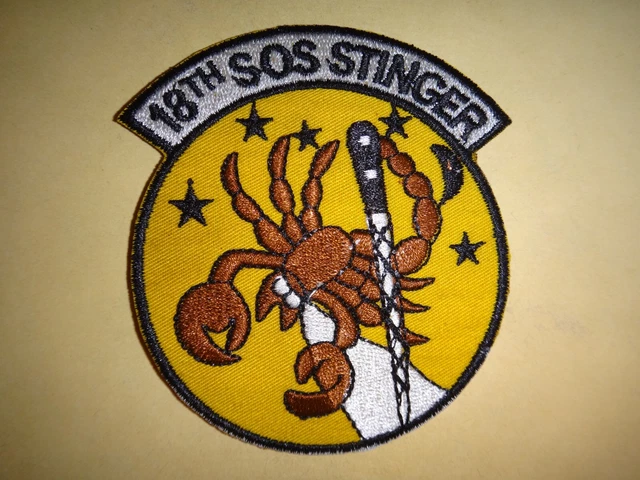 VIETNAM WAR USAF 18th Special Operations Squadron SOS STINGER Patch £12 ...