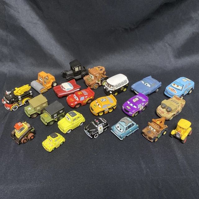 DISNEY PIXAR CARS Mini Racers Die Cast Vehicles Mattel Lot of Pieces ...