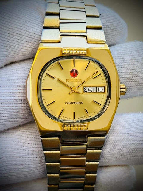 VINTAGE WATCH RADO Companion Gold Automatic Mens Watch, Swiss Made 36mm ...