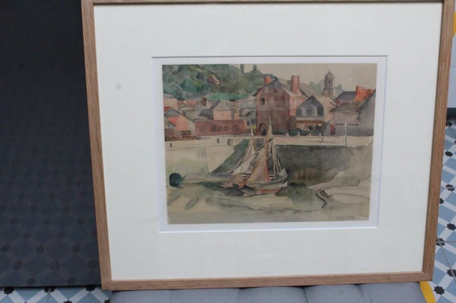 PAUL VERA (1882-1957), port en Bretagne,vers 1939, aquarelle, signé ...