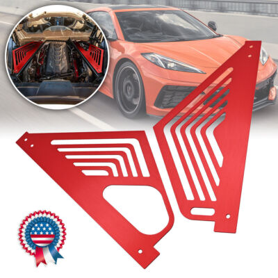 FOR CORVETTE C8 2020-2023 Aluminum Red Engine Bay Package Panel Covers ...