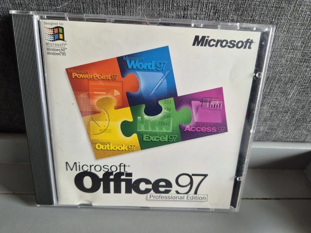 VINTAGE MICROSOFT OFFICE 97 Proffesional Upgrade Disc + Product Key £4. ...