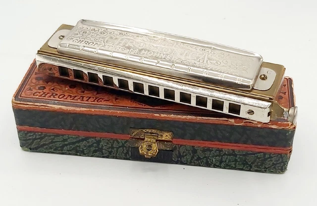 VINTAGE HARMONICA HOHNER Super Chromonica and box key of C £10.00 ...